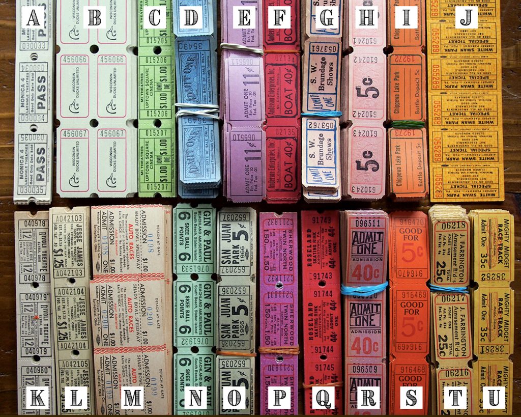 VINTAGE TICKETS(2P) - THINGS 'N' THANKS