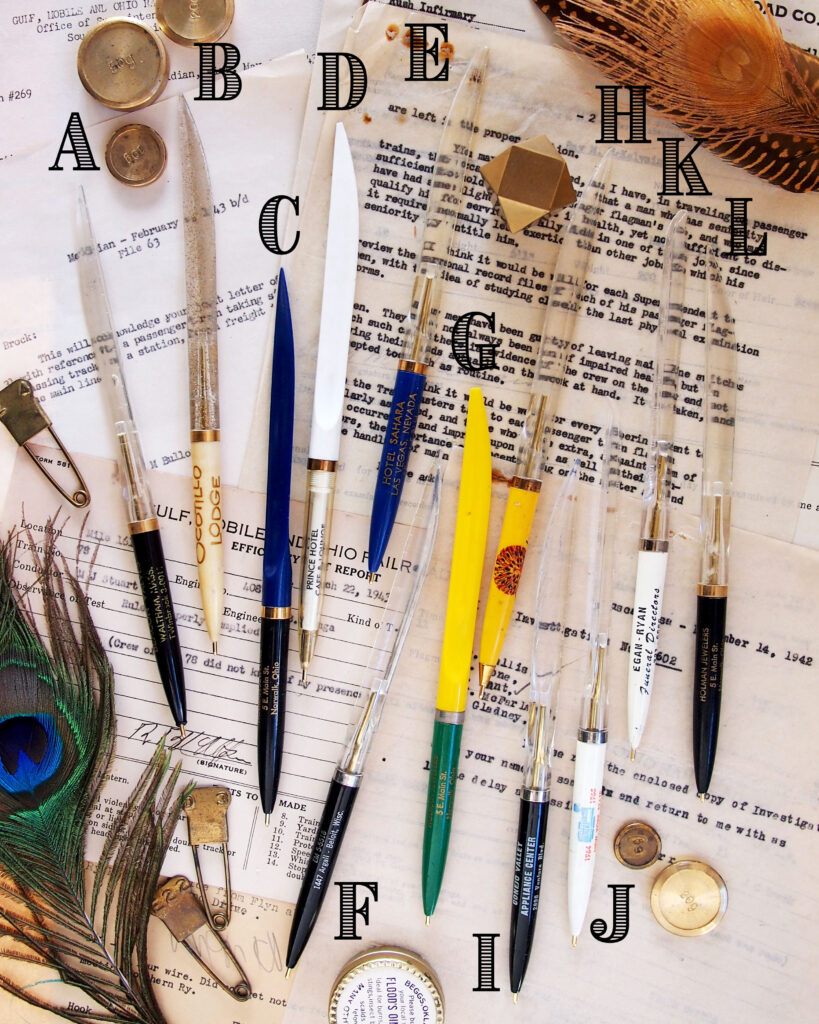 ADVERTISING PENS WITH LETTER OPNER - THINGS 'N' THANKS
